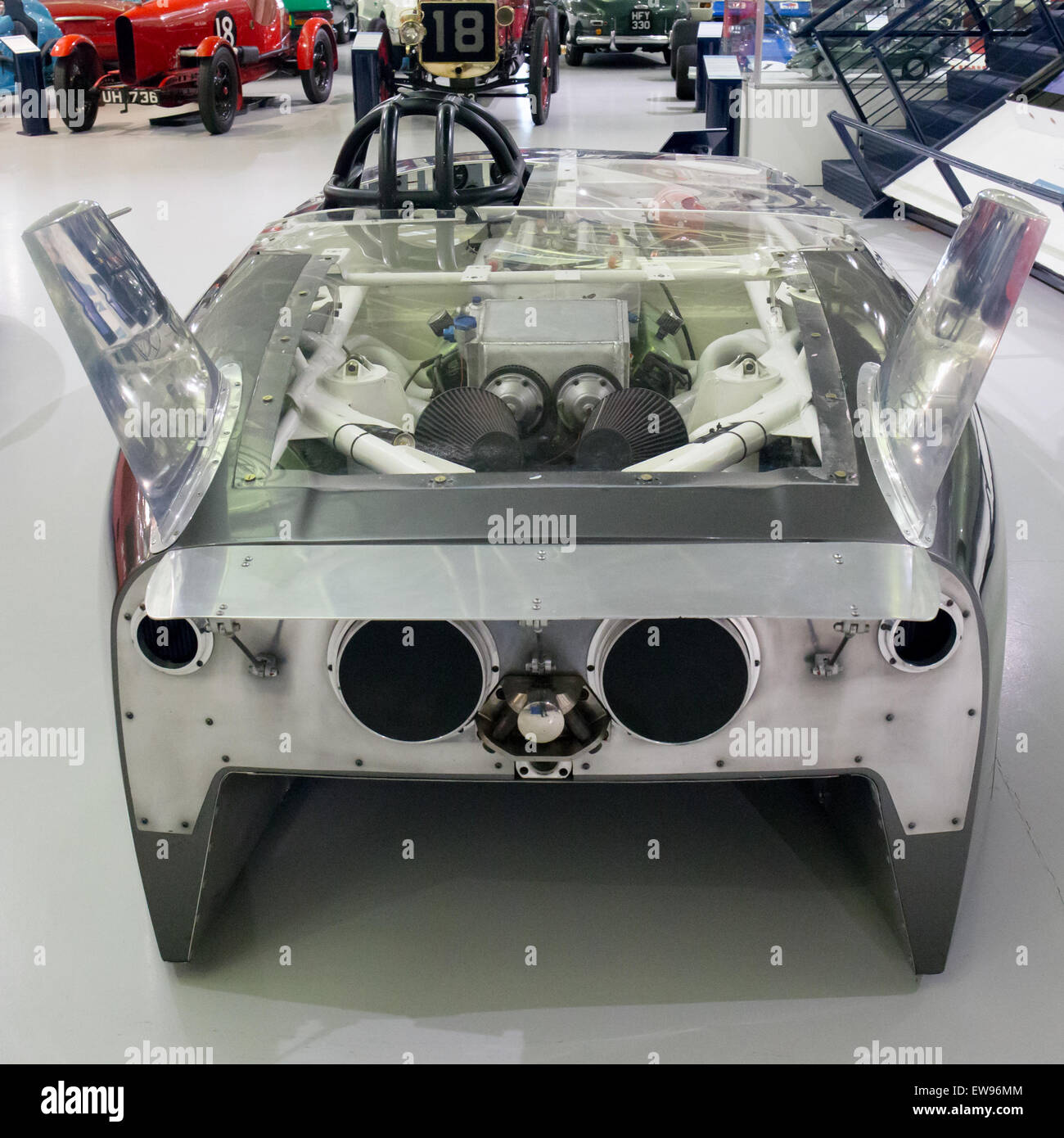 The rear view of the MG EX255, displayed at the Heritage Motor Centre ...