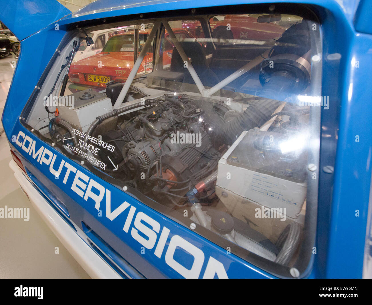 The MG Metro 6R4 Clubman engine, displayed at the Heritage Motor Centre ...
