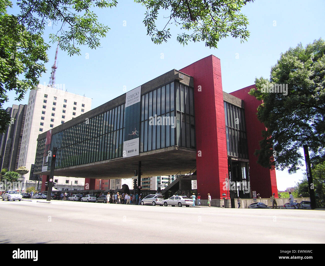 Exterior view of the Museu de Arte de São Paulo (MASP) in Brazil ...