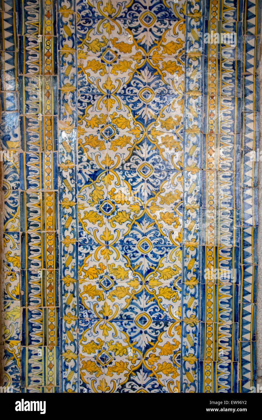 View of the beautiful azulejo details inside the regional museum of ...