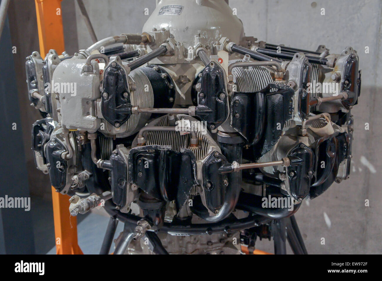 Detailed view of the Nakajima Sakae Ha-115 Model 21 engine displayed at ...