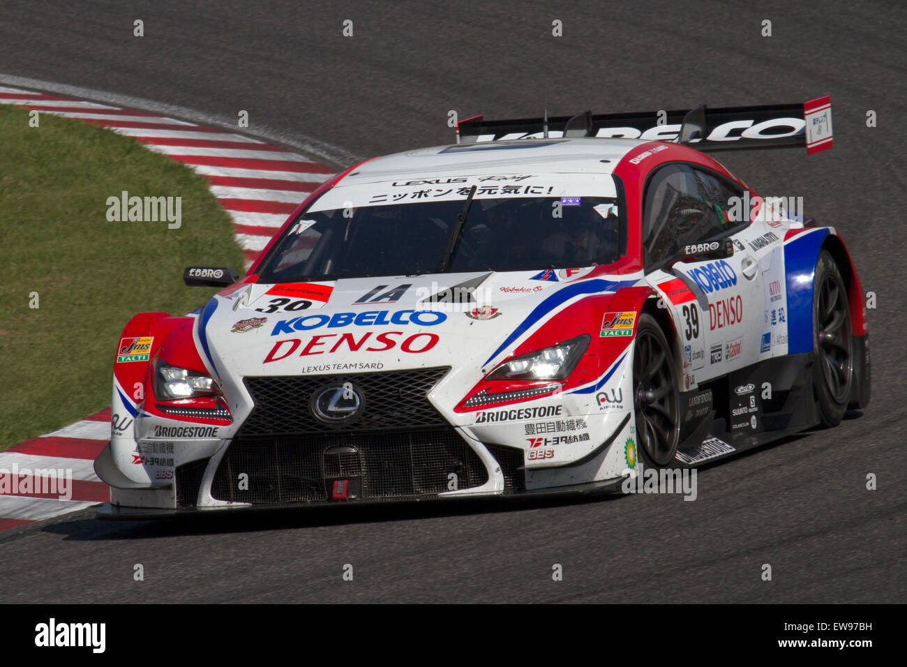 Oliver Jarvis competing in the 2014 Super GT race at Suzuka Circuit ...