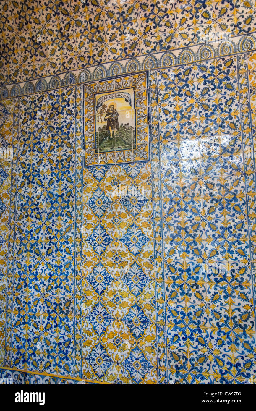 View of the beautiful azulejo details inside the regional museum of ...