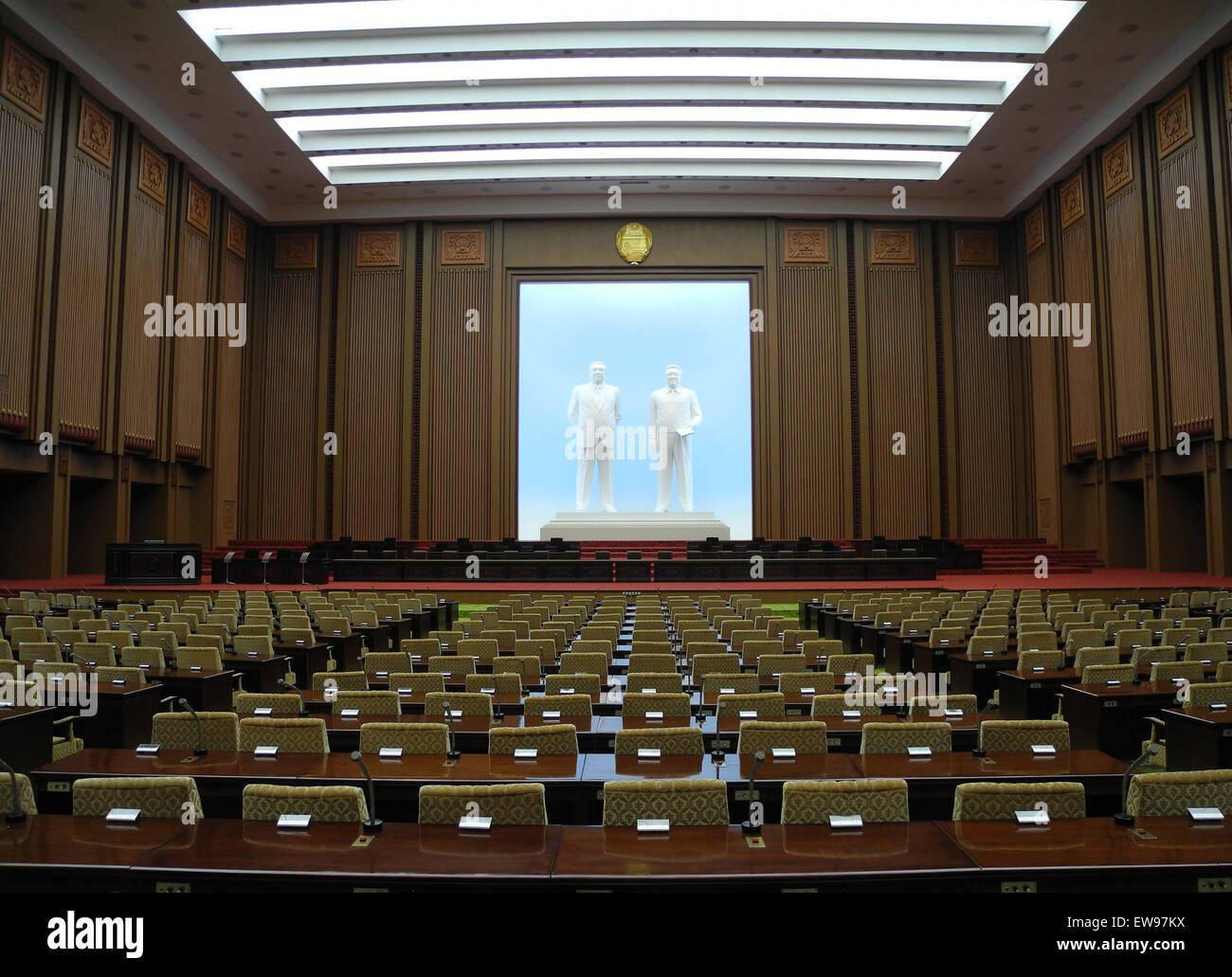 Pyongyang, North Korea. 01st June, 2015. View of the grand hall of the ...