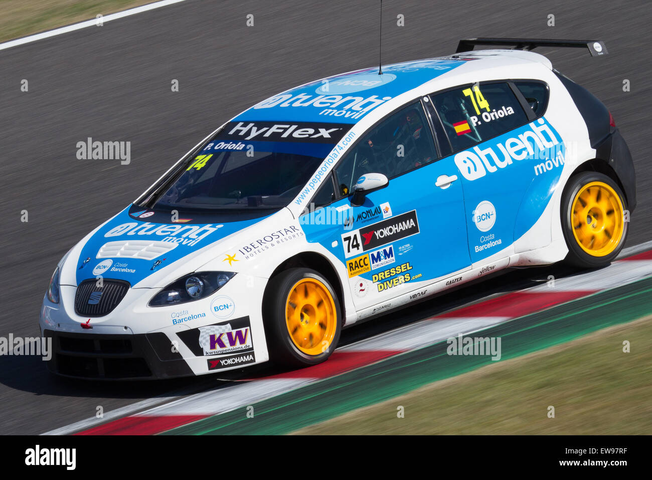 Pepe Oriola in Practice 2 at the 2012 WTCC Race of Japan, fine-tuning ...