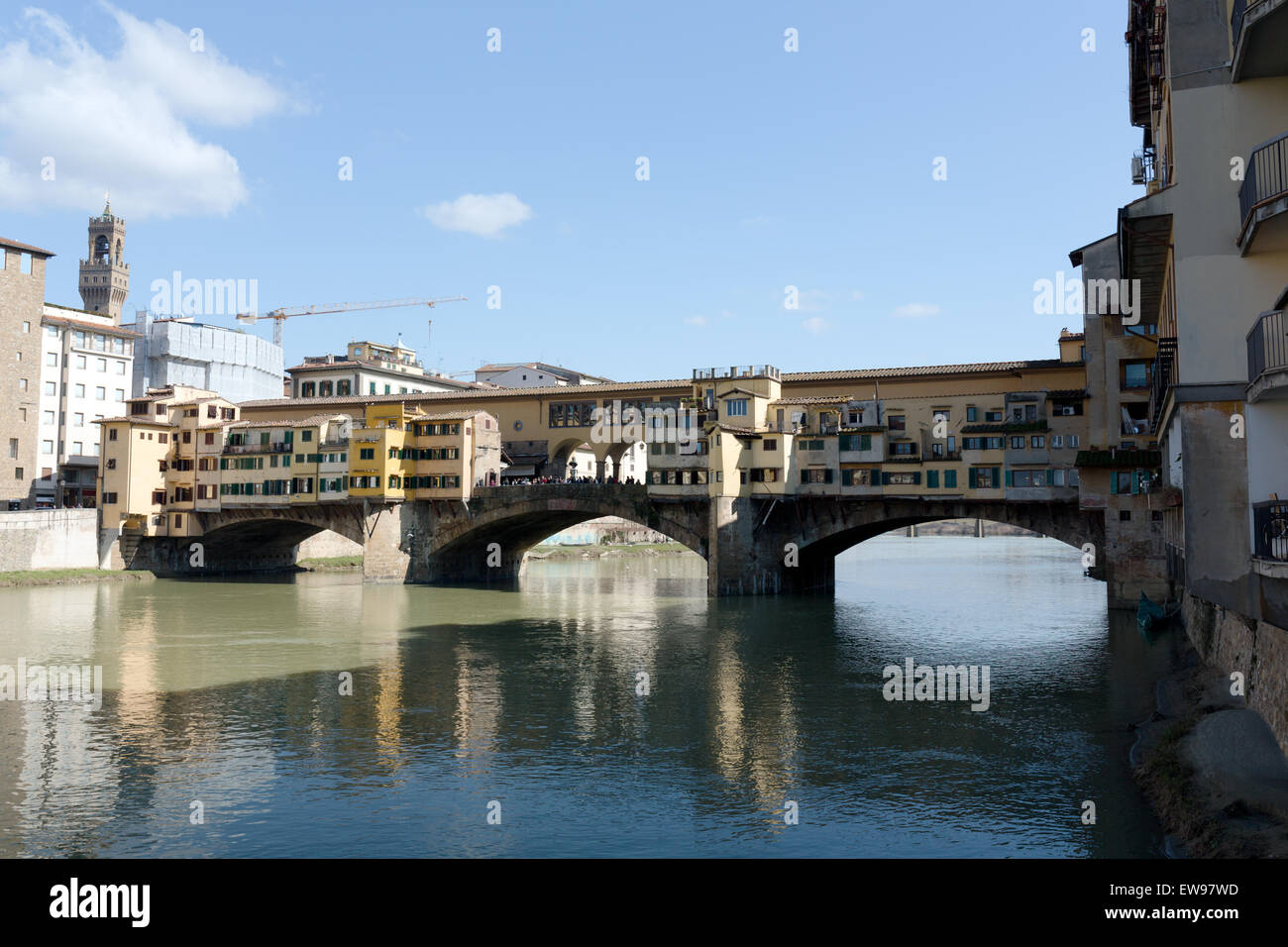 A stunning view of the Ponte Vecchio, taken from the west in February ...