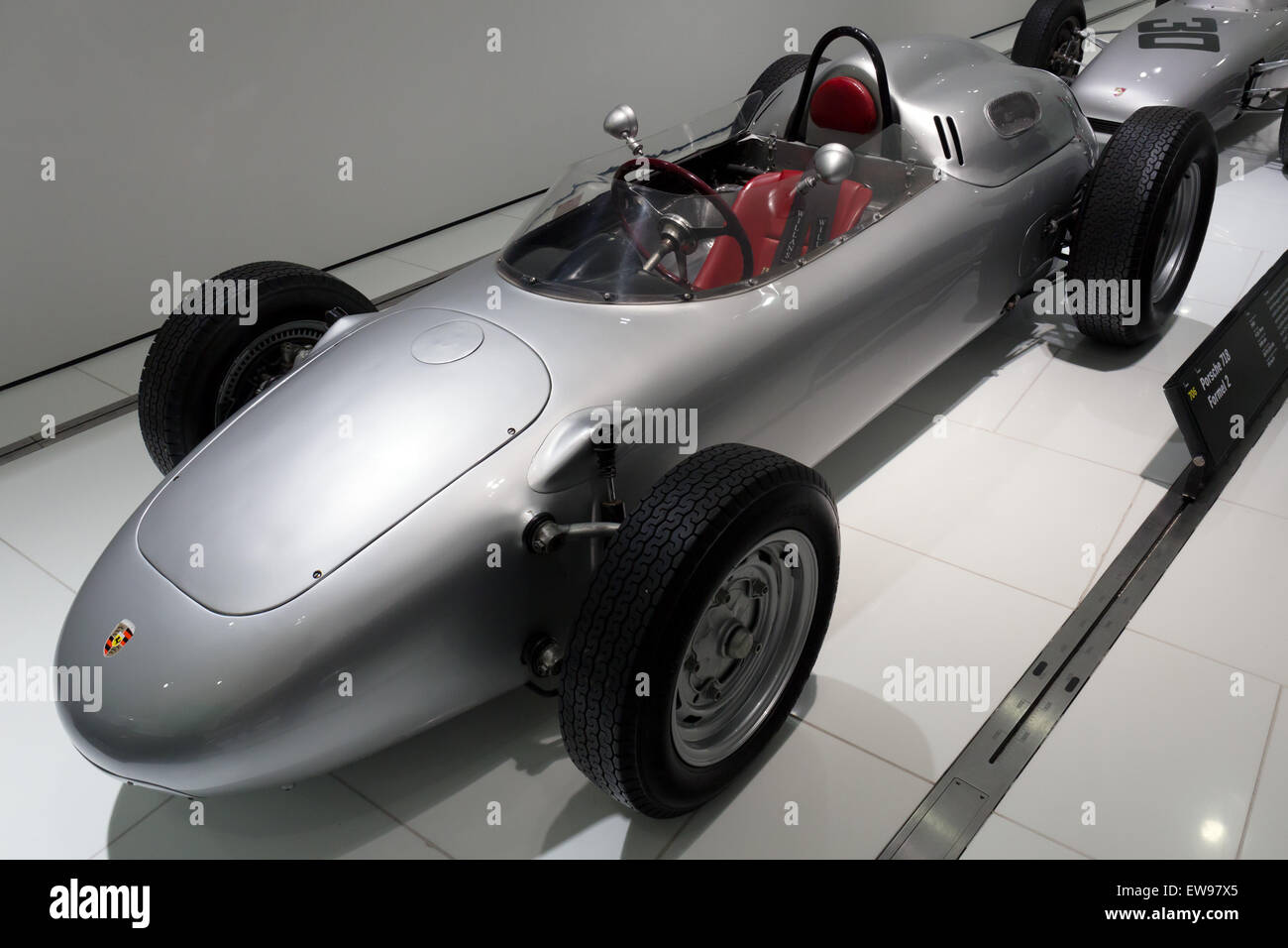 The Porsche 718 F2, displayed at the Porsche Museum, a successful ...