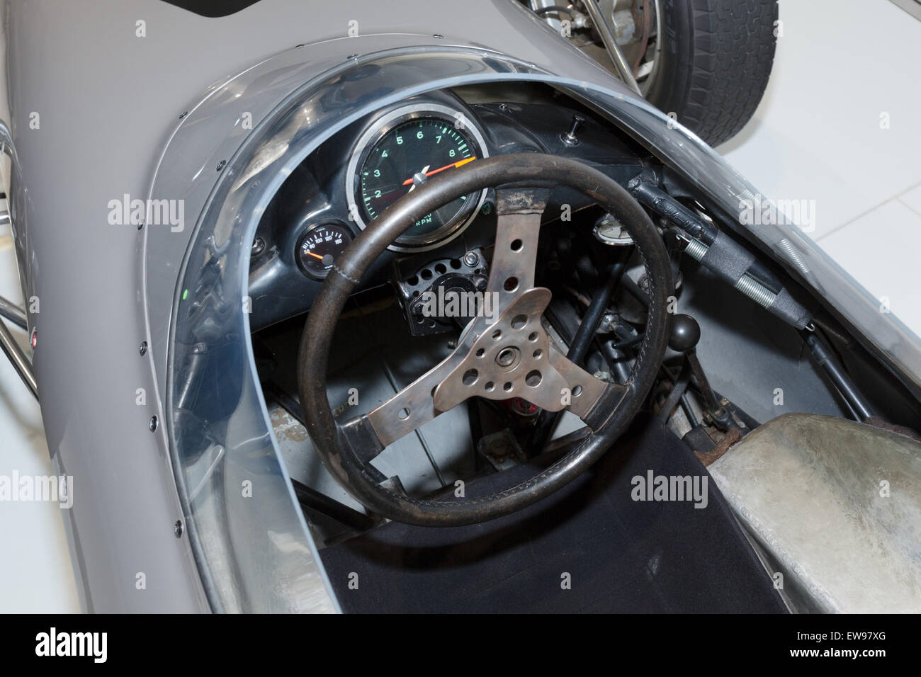Porsche 804 cockpit Porsche Museum Stock Photo - Alamy