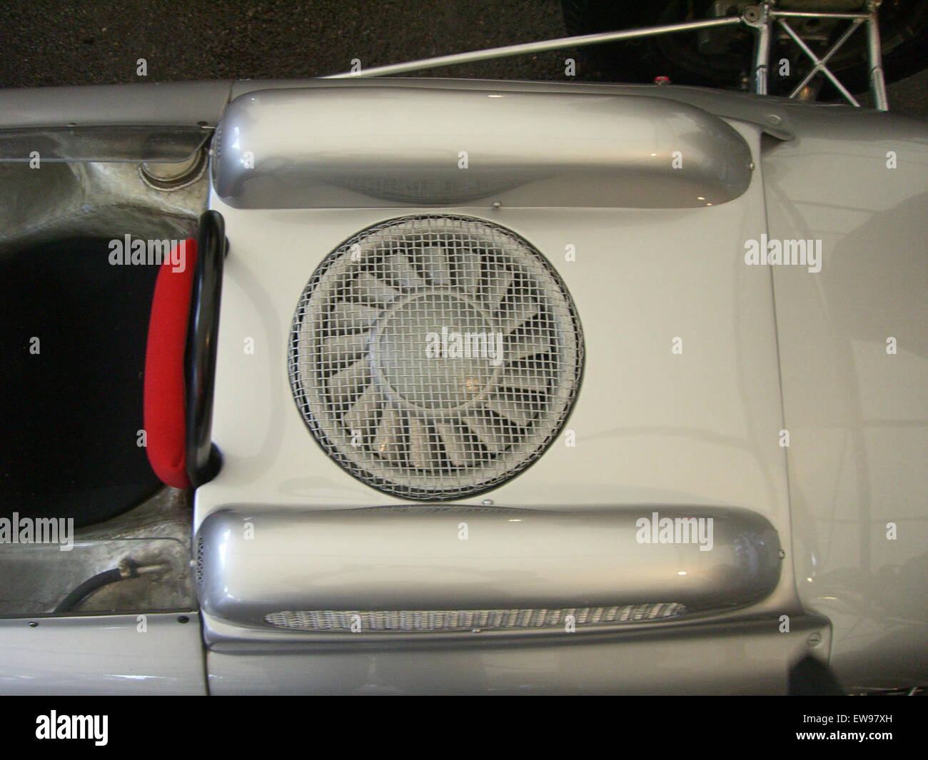 The cooling fan of the Porsche 804, displayed at the Porsche Museum, is ...