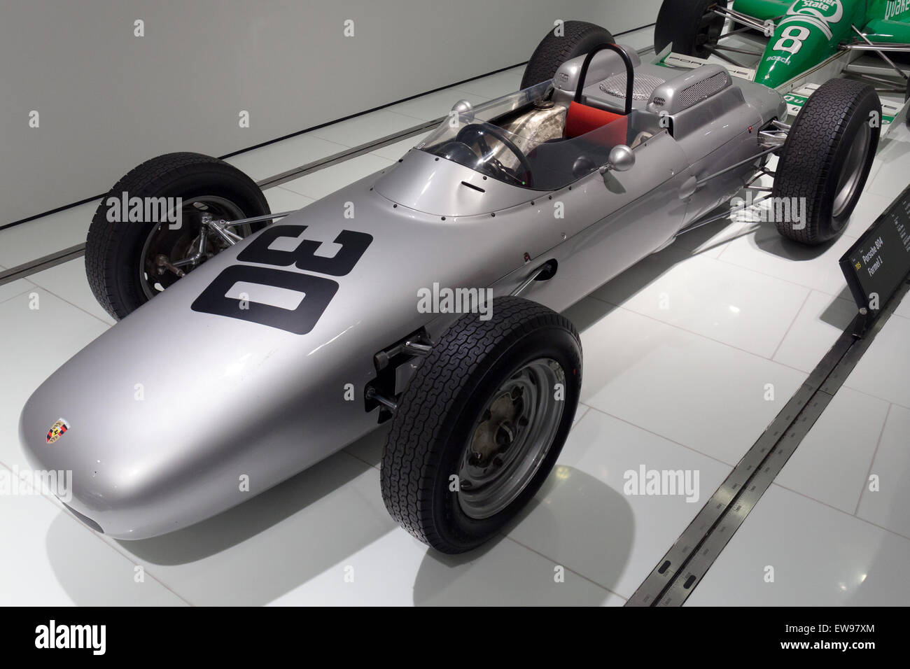 The Porsche 804, displayed at the Porsche Museum, a rare Formula 1 car ...