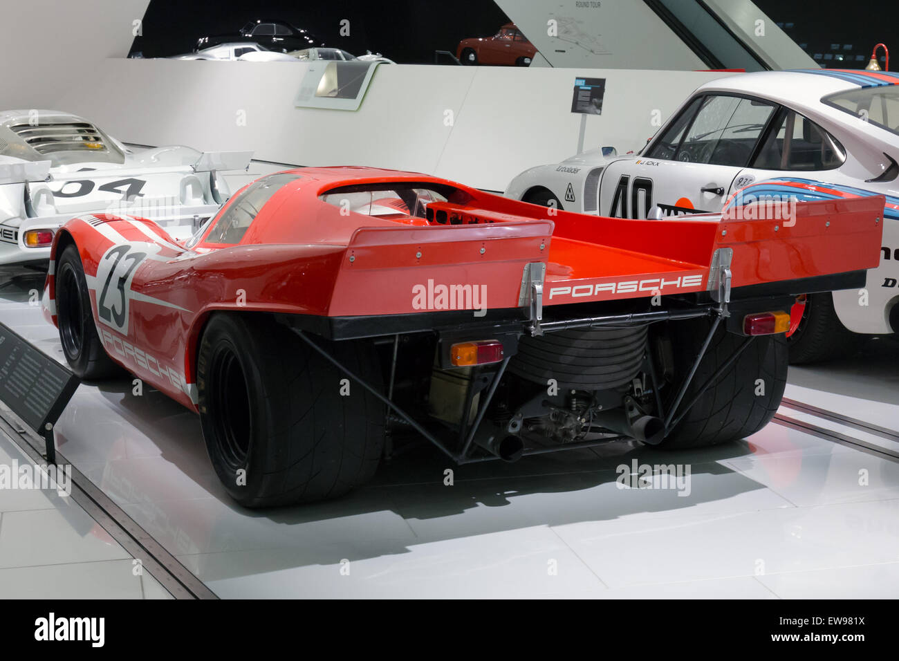The Porsche 917K (Austria), displayed at the Porsche Museum, a ...