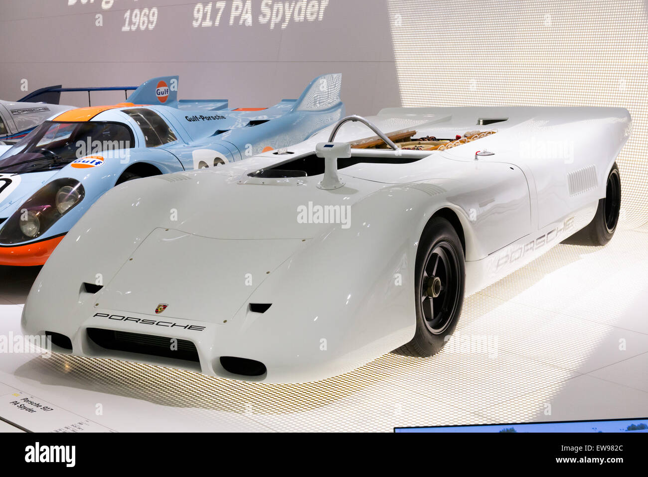 The Porsche 917 PA Spyder, displayed at the Porsche Museum, is a prime ...