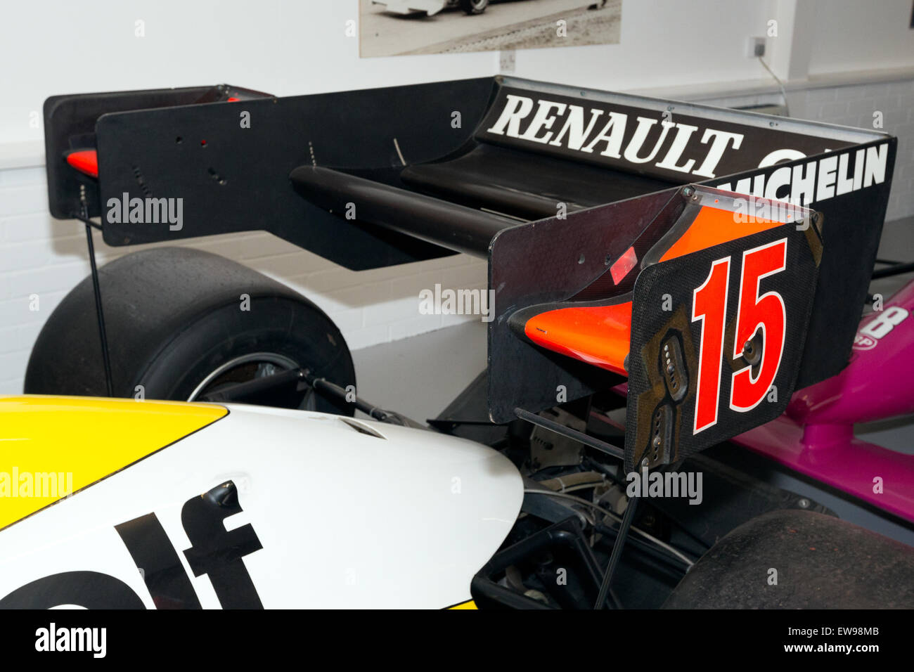 Renault RE50 rear wing Donington Grand Prix Collection Stock Photo - Alamy