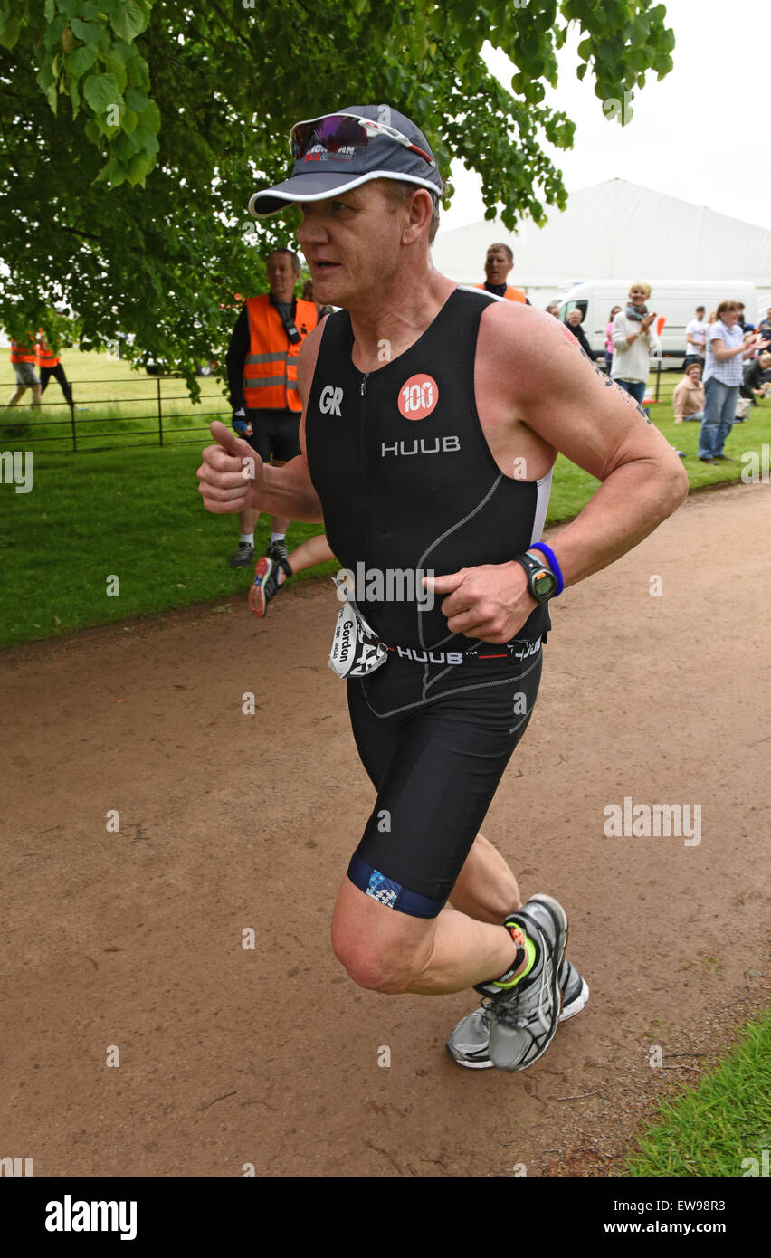 Television Chef Gordon Ramsey competes in the Staffordshire 70.3 ...