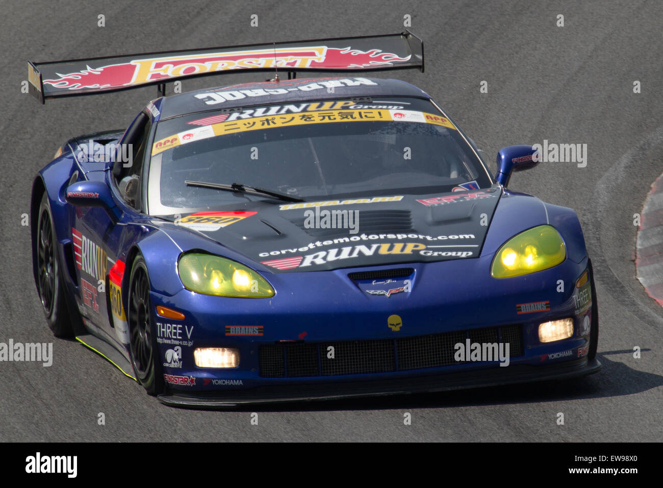 The 2012 Super GT series featured the *Run Up Corvette* during free ...