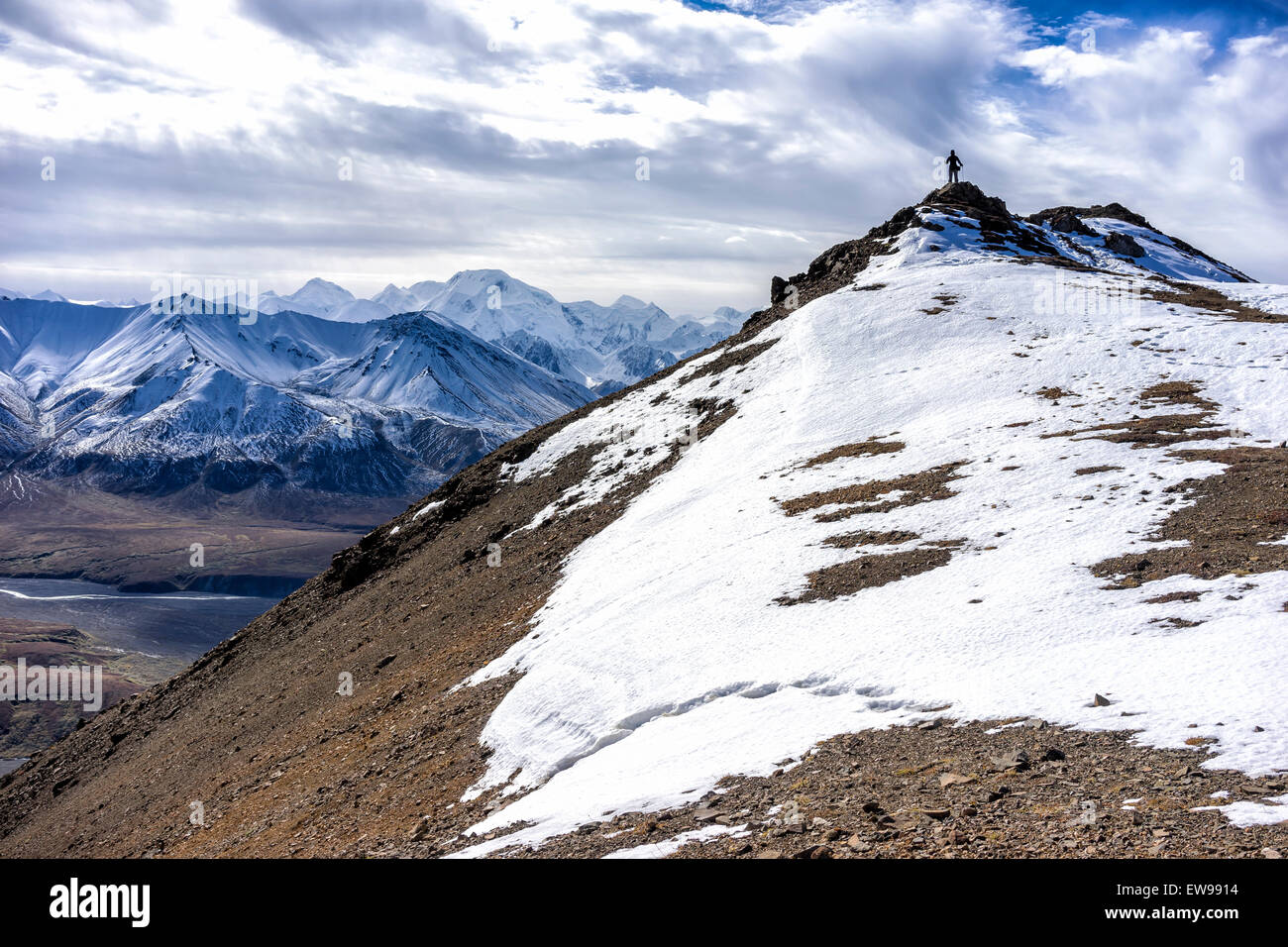 Alaska Denali Hiking - Across from Mt Stock Photo - Alamy