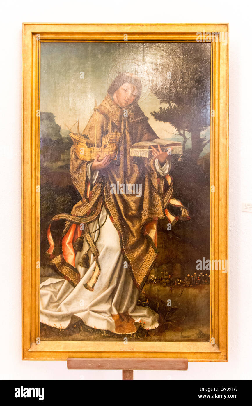 View of a beautiful historical painting depicting religious themes ...