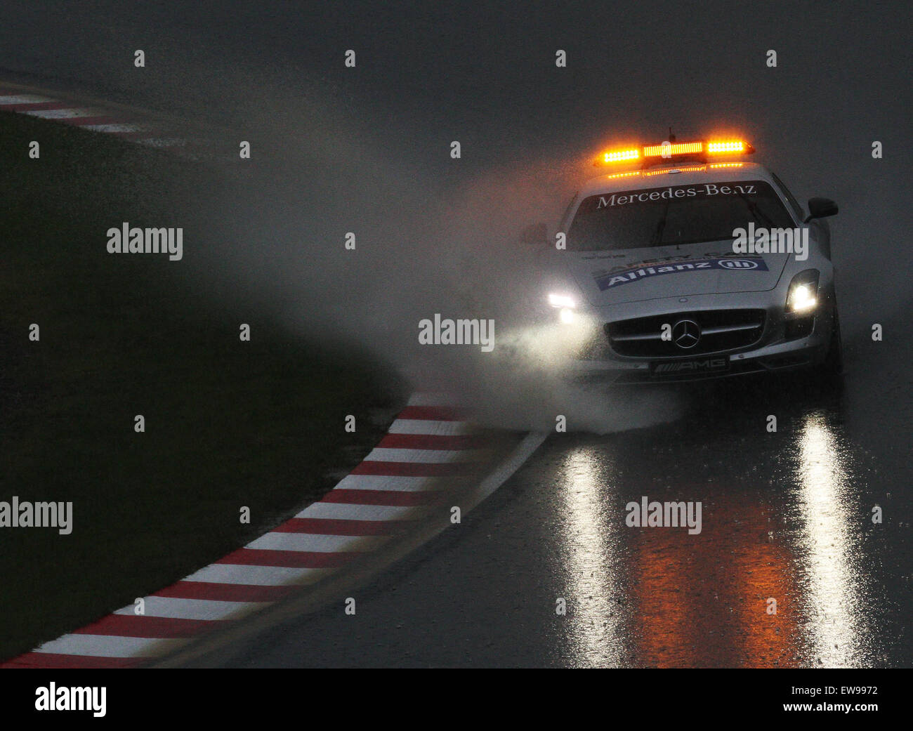 This image captures a Safety Car during the track inspection lap at the ...