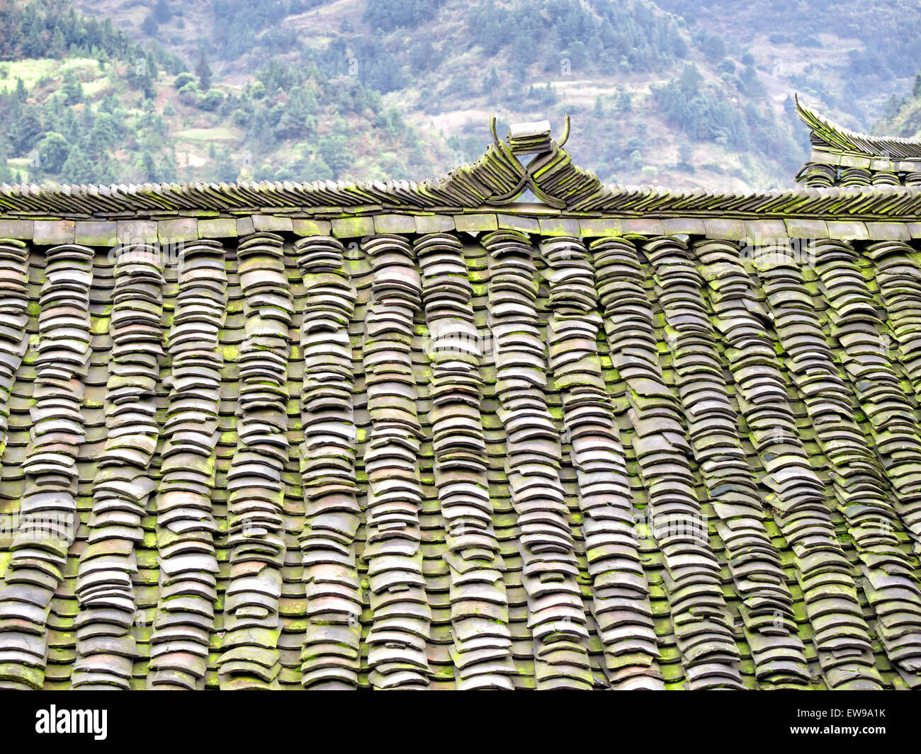Ancient Roof Tile Stock Photo - Alamy