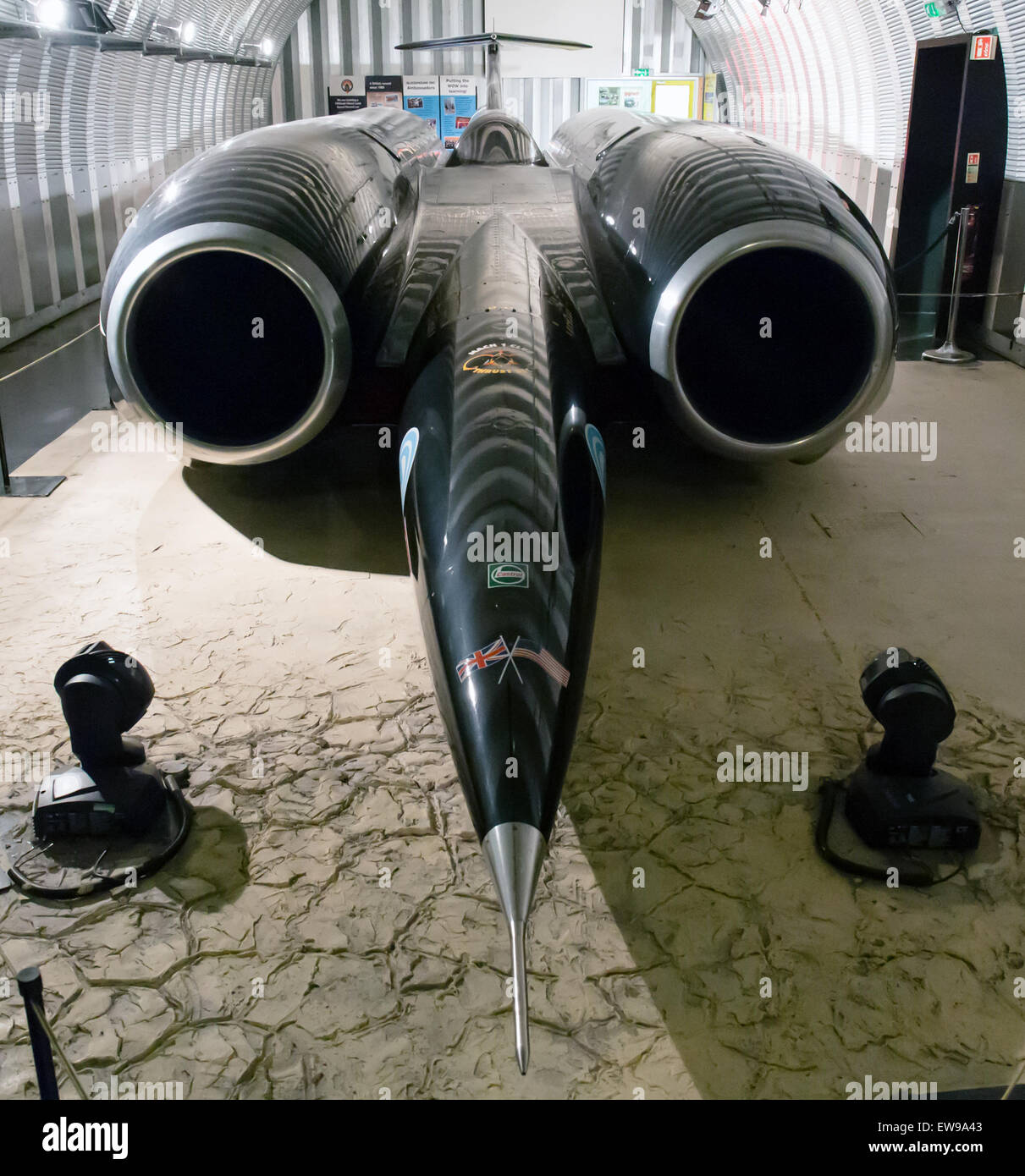 The ThrustSSC (SuperSonic Car) on display at the Coventry Transport ...