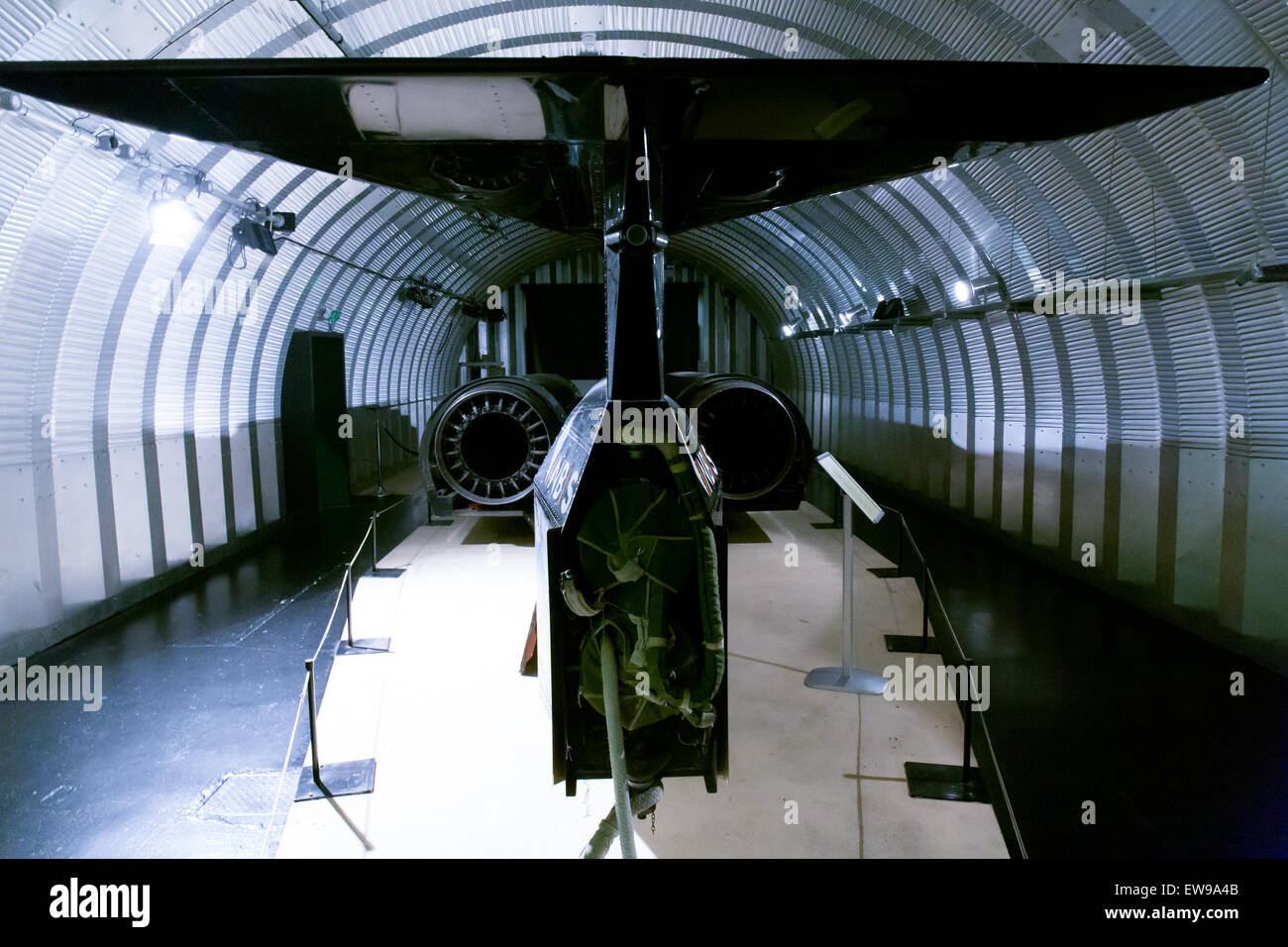The ThrustSSC rear, displayed at the Coventry Transport Museum ...