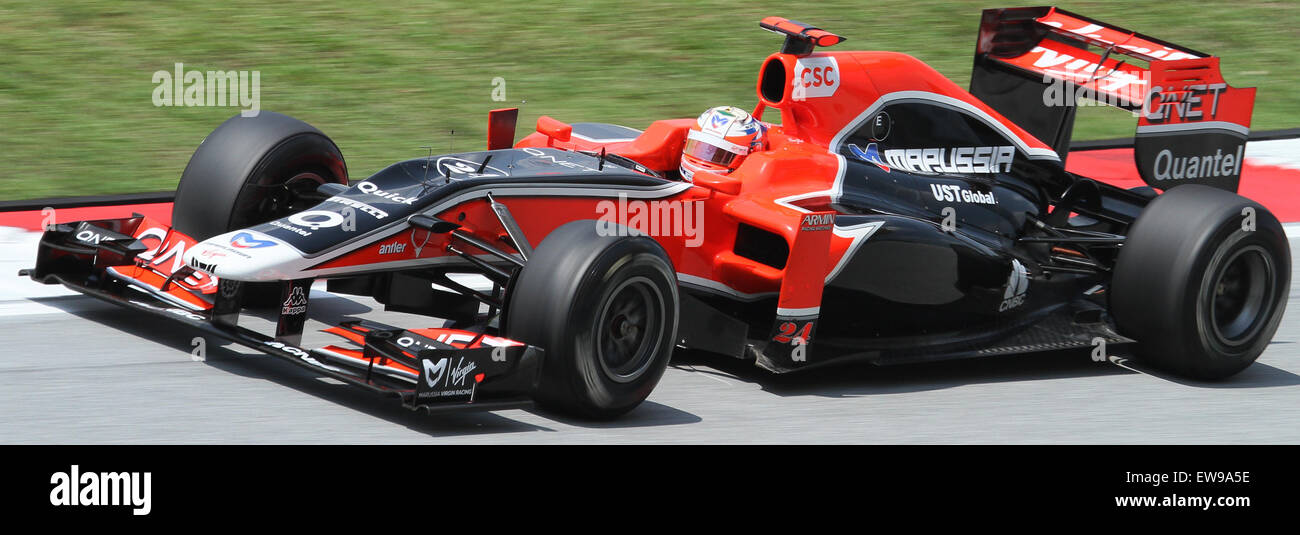 Timo Glock, a Formula 1 driver, is seen in his car during the 2011 ...