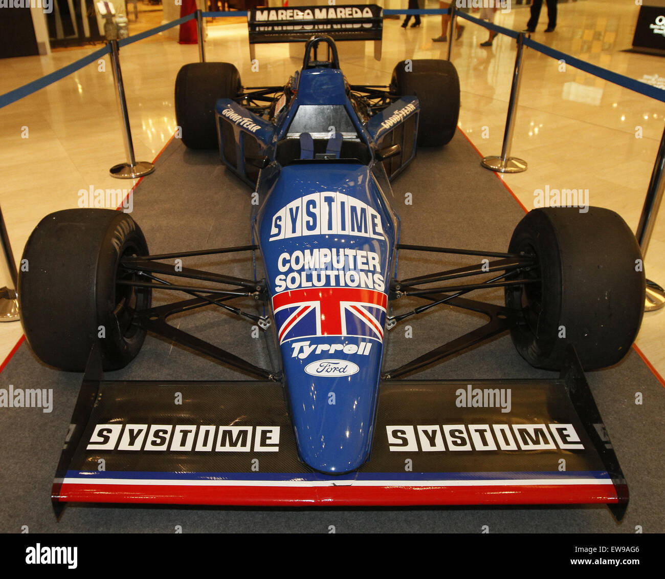 The Tyrrell 012, a Formula 1 race car, is seen at the Pavilion Pit Stop ...