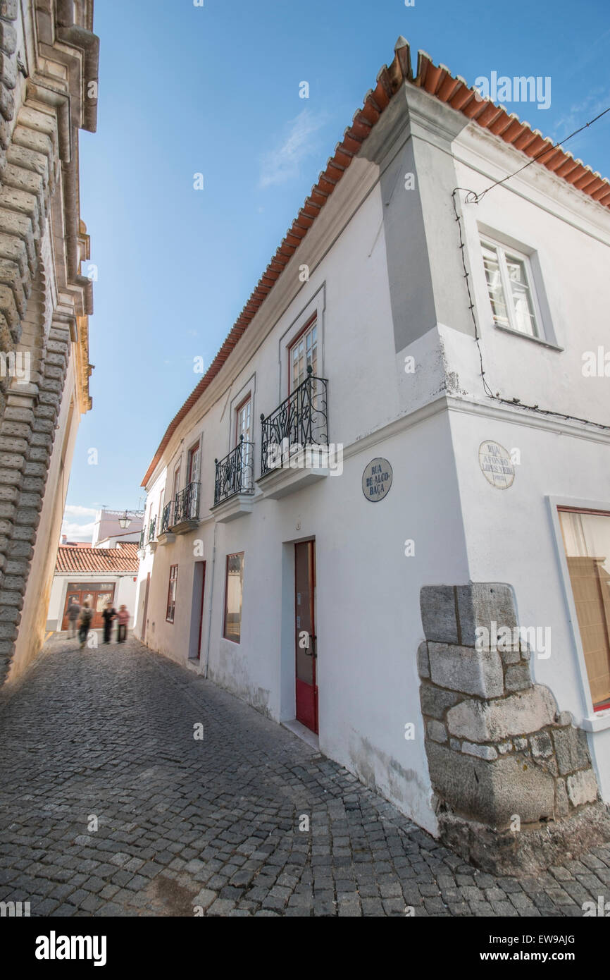 View of typical building architecture of the city of Beja, Portugal ...
