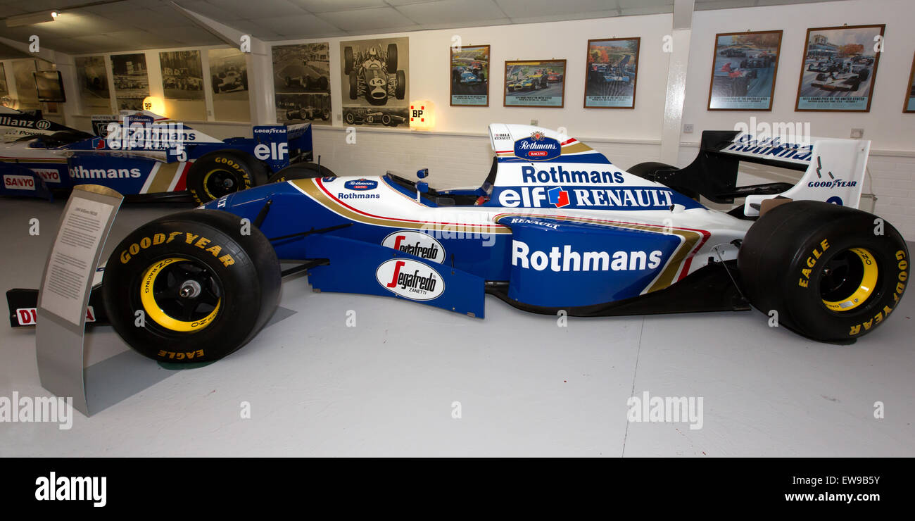 This image showcases the Williams FW16B Formula 1 car at Donington Park ...