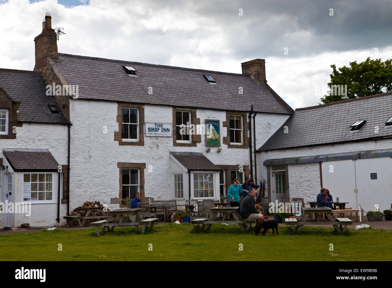 The Ship Inn Low Newton Northumberland Stock Photo - Alamy