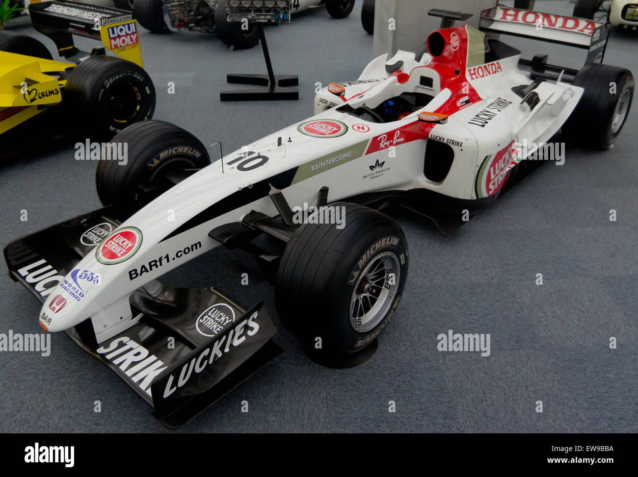 The BAR 006 is a Formula 1 car displayed at the Honda Collection Hall ...