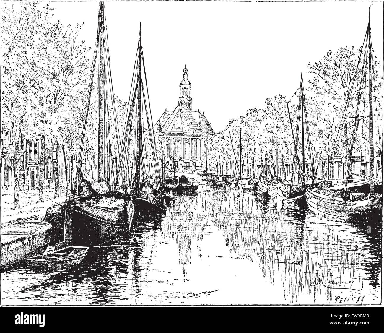 The Hague in the Netherlands, showing a view of the church from the ...