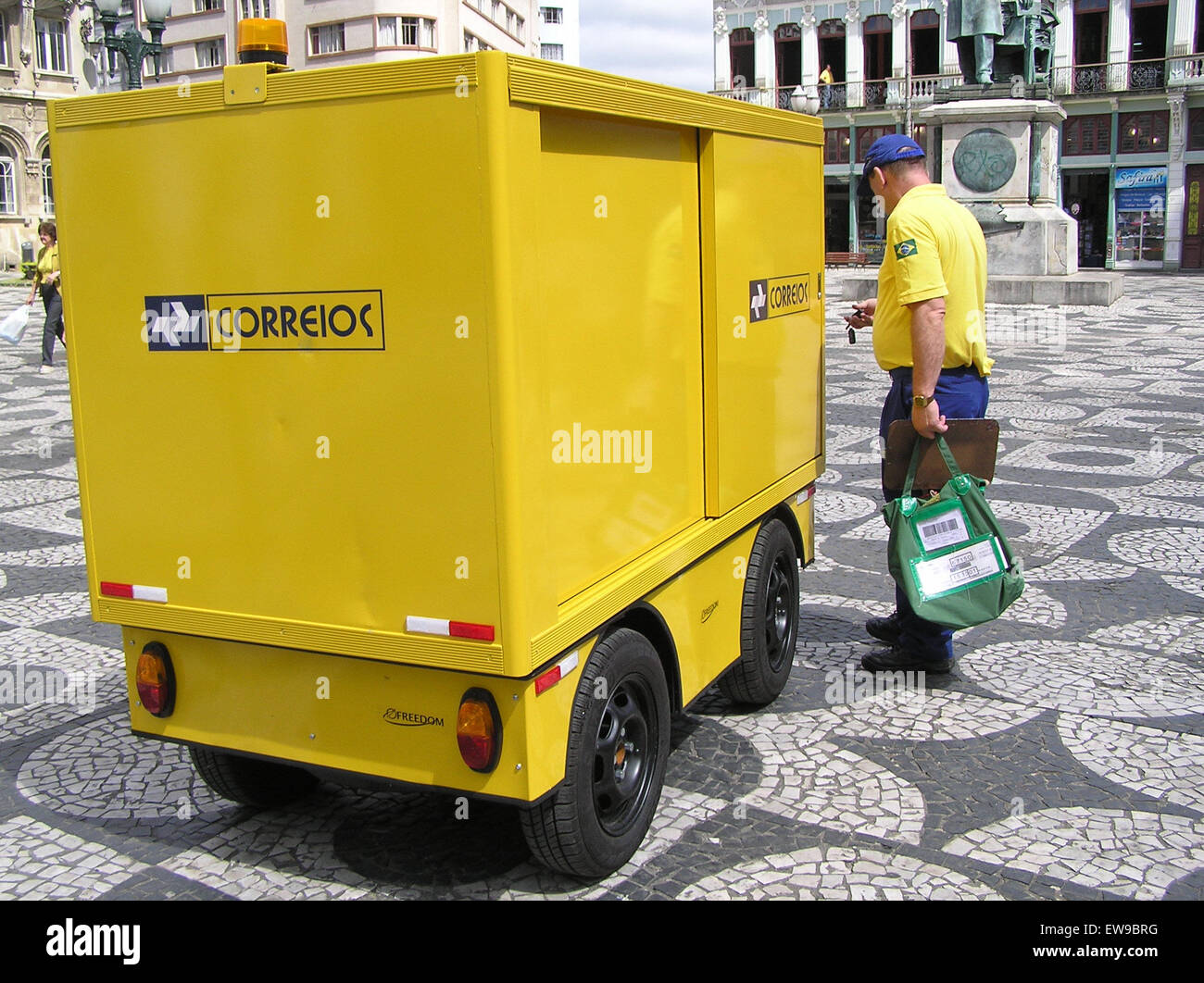 'Correio Postman Brasil' is a historical image of a Brazilian postal ...