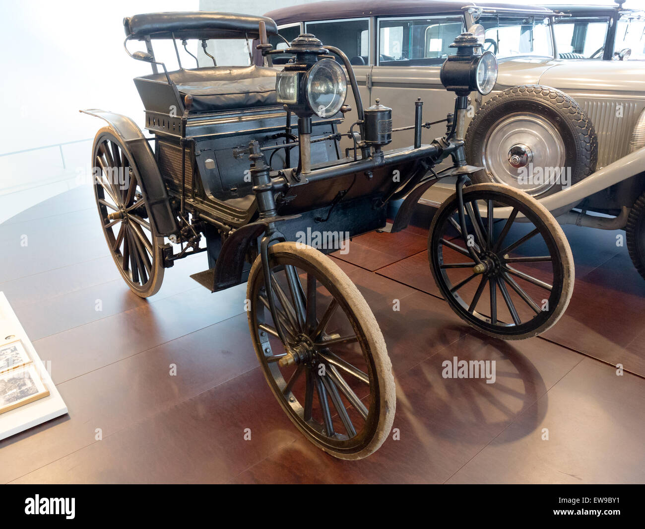 The Daimler vehicle of Hassan I of Morocco, displayed at the Mercedes ...