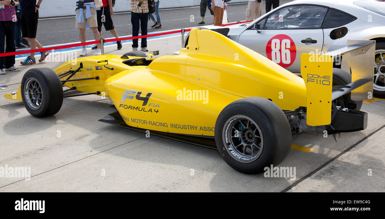 The Dome F110, a high-performance racing car, is captured here in a ...
