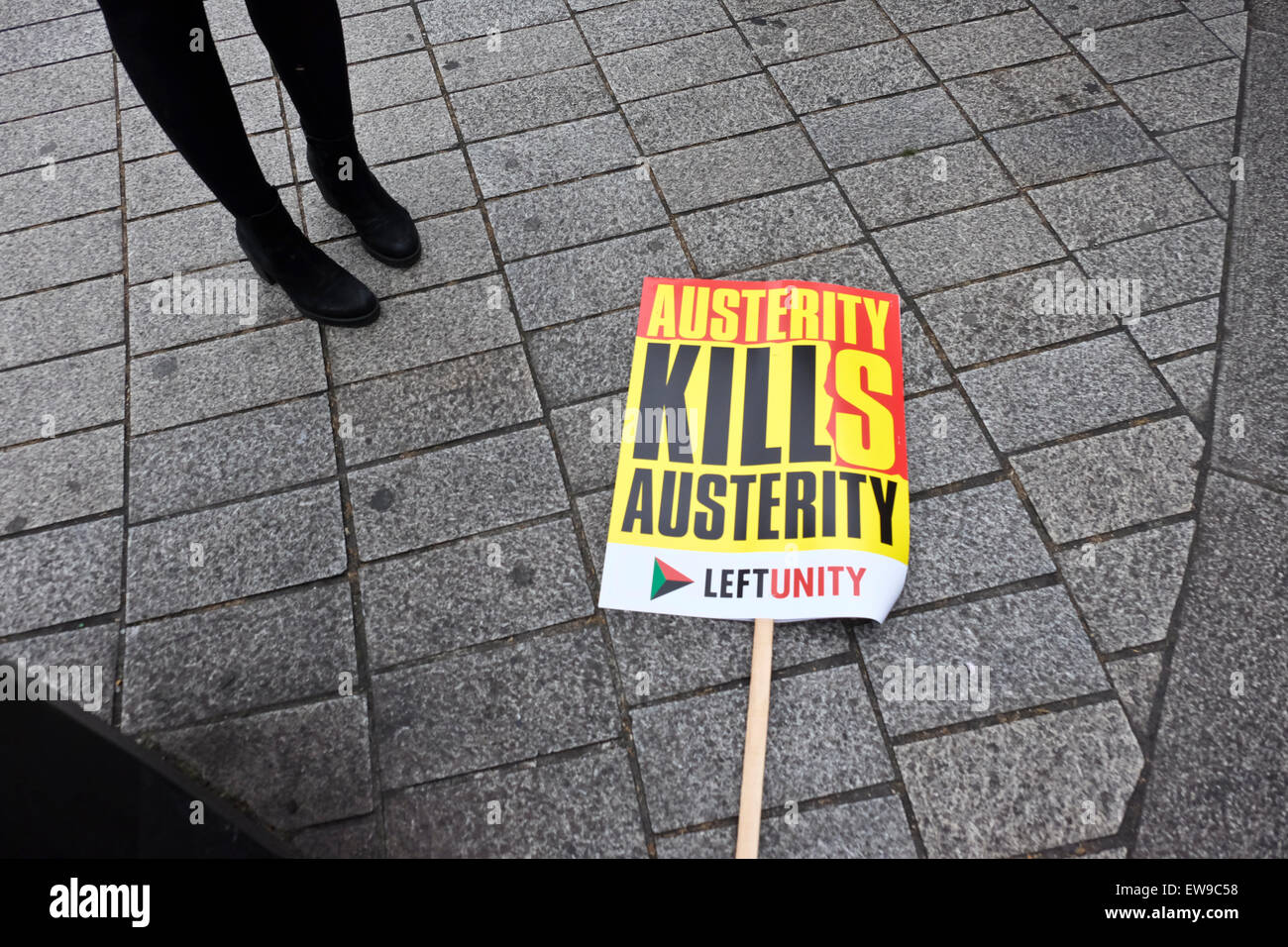 Anti Austerity Protest London Stock Photo - Alamy