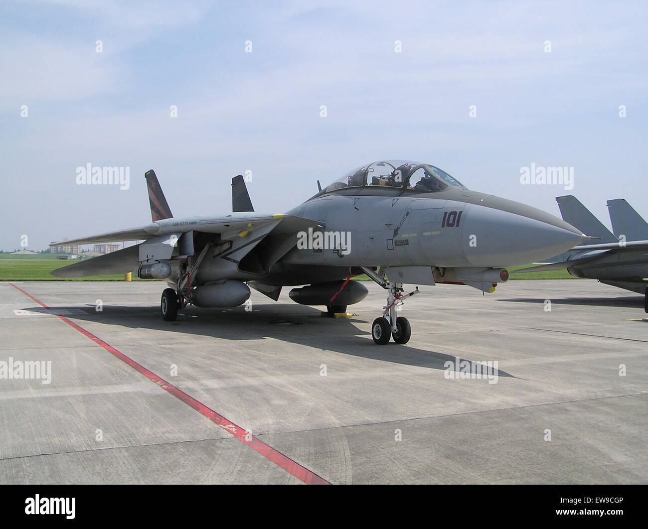 The F-14 aircraft, stationed at Yokota Air Base in Tokyo, is a ...