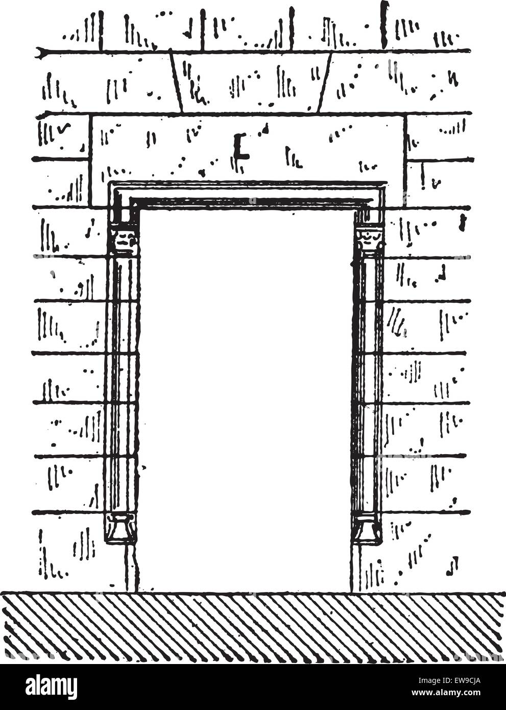 Decorative door lintel Stock Vector Images - Alamy