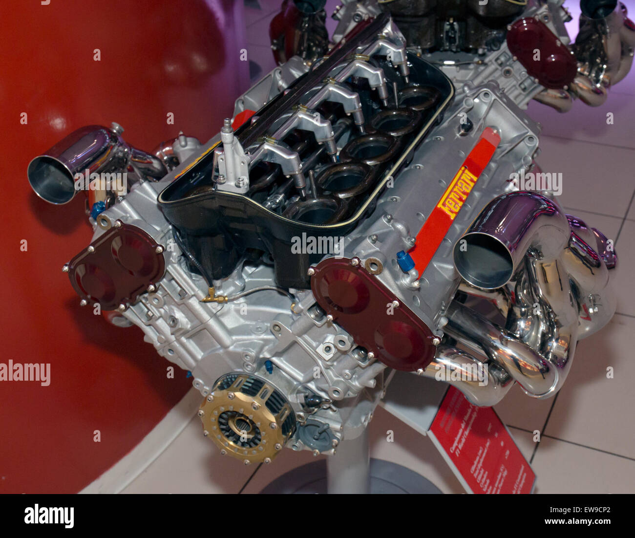 Ferrari 048 engine rear-upper Museo Ferrari Stock Photo - Alamy