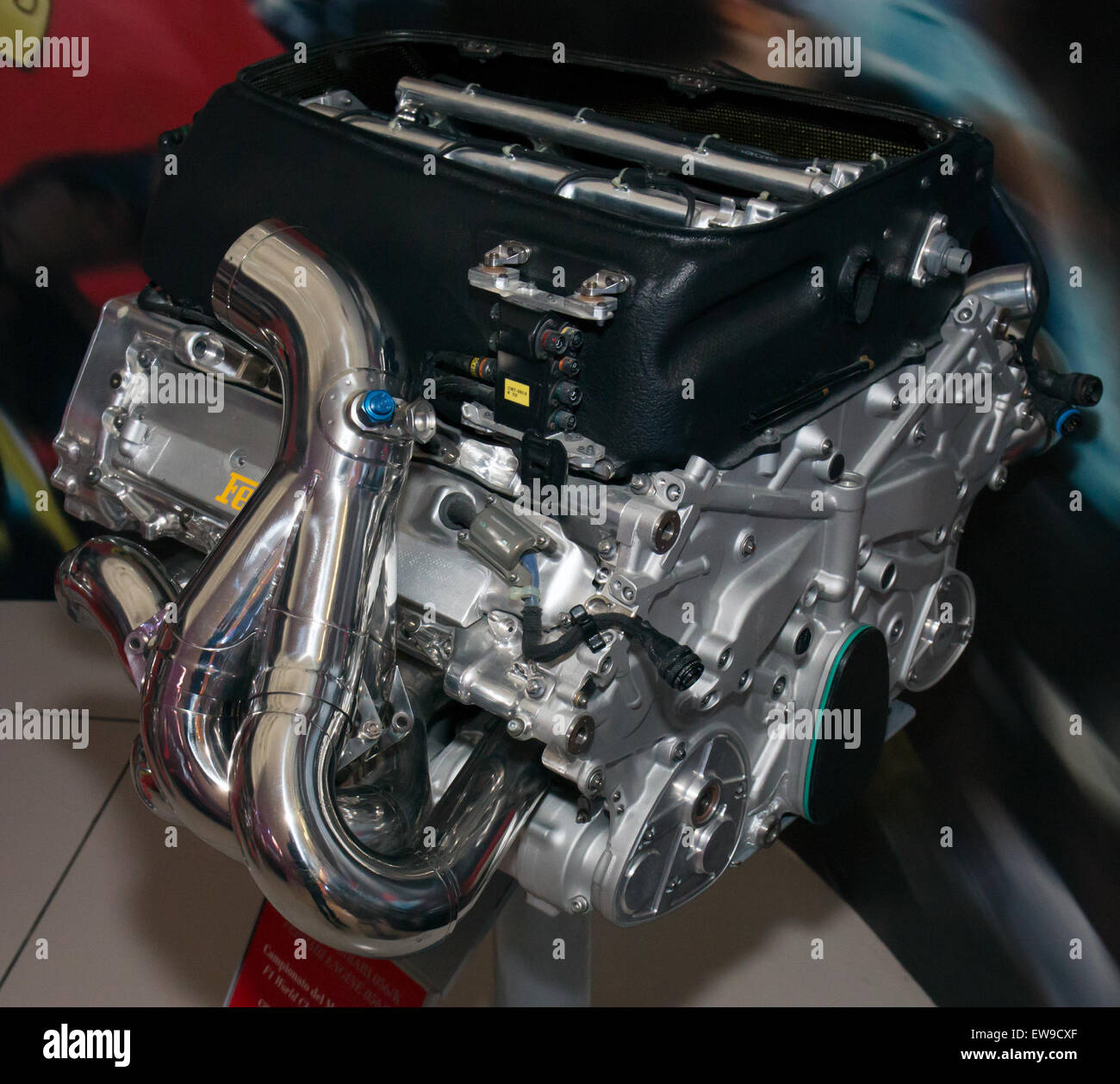 Ferrari 056 engine (2007) front Museo Ferrari Stock Photo - Alamy