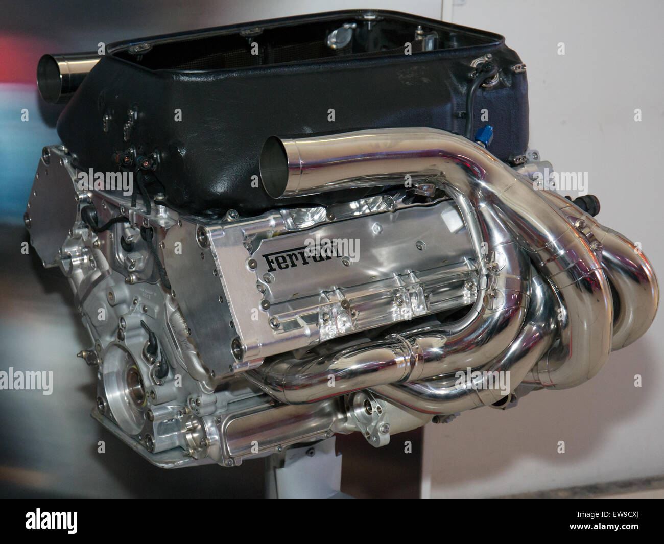 The Ferrari 056 engine, displayed at the Museo Ferrari, is part of ...