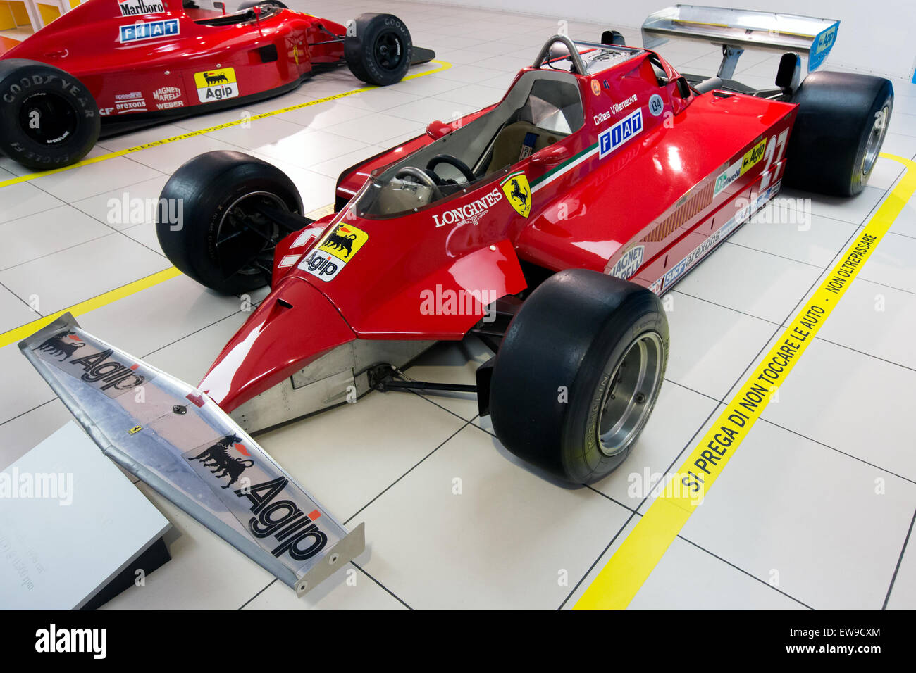 The Ferrari 126C, displayed at the Museo Ferrari, represents a ...