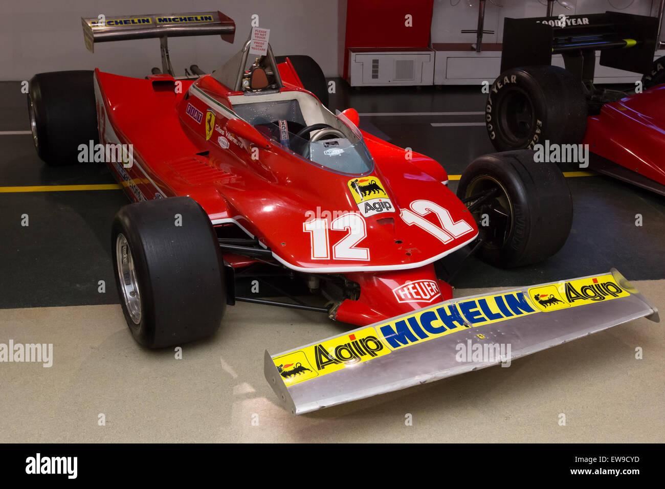 The Ferrari 312T4, displayed at the Museo Ferrari, is a renowned ...