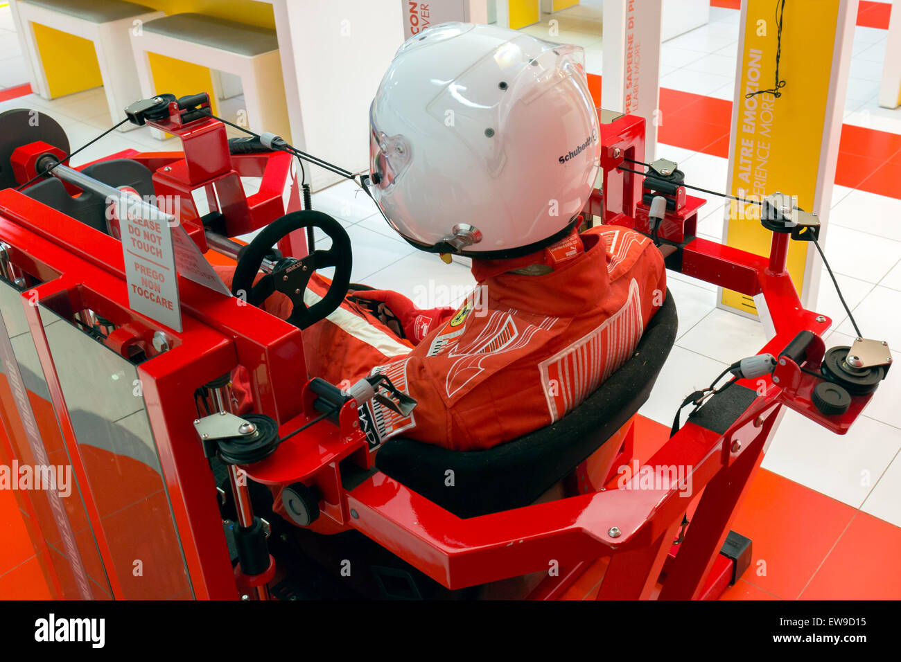 Ferrari Drivers Training Machine rear-left Museo Ferrari Stock Photo ...