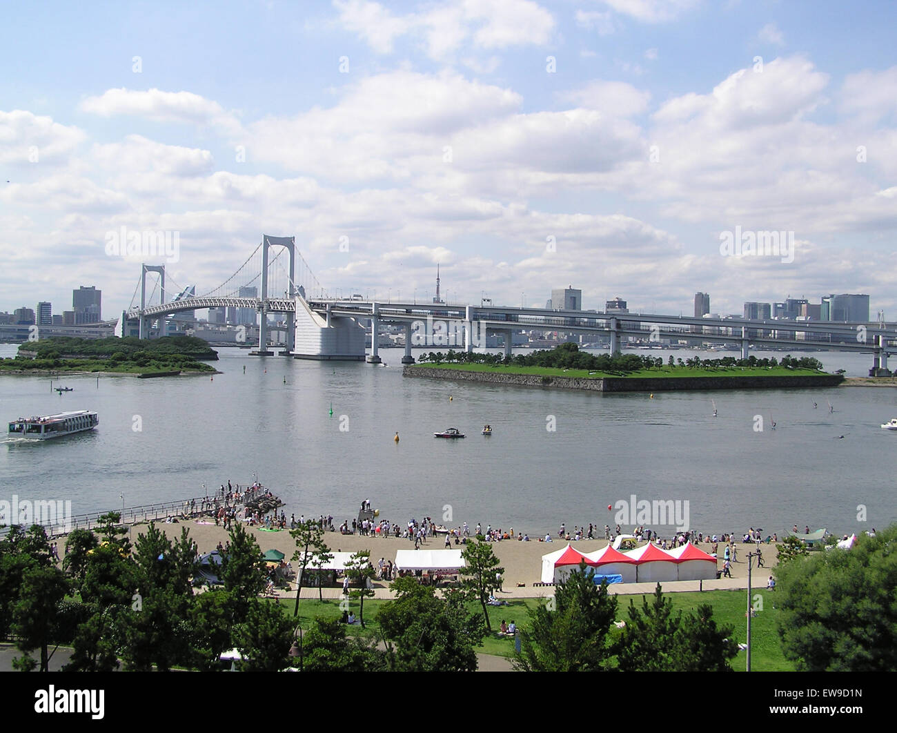 The Rainbow Bridge in Tokyo, Japan, was photographed on July 27, 2003 ...