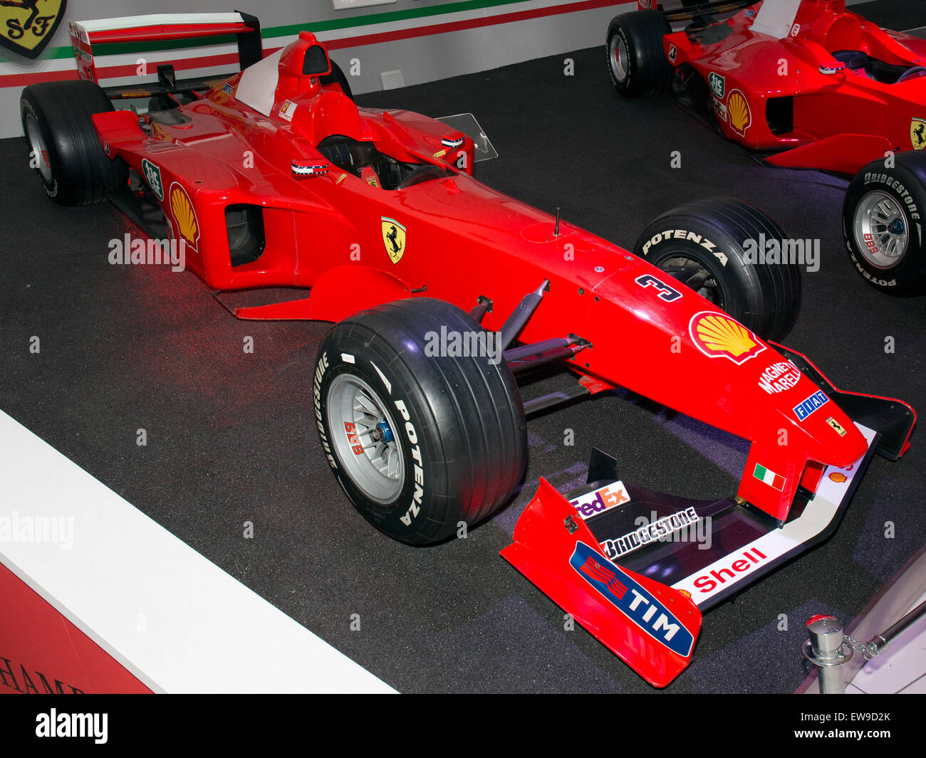 The Ferrari F399 is a Formula 1 car from the 1999 season, displayed at ...