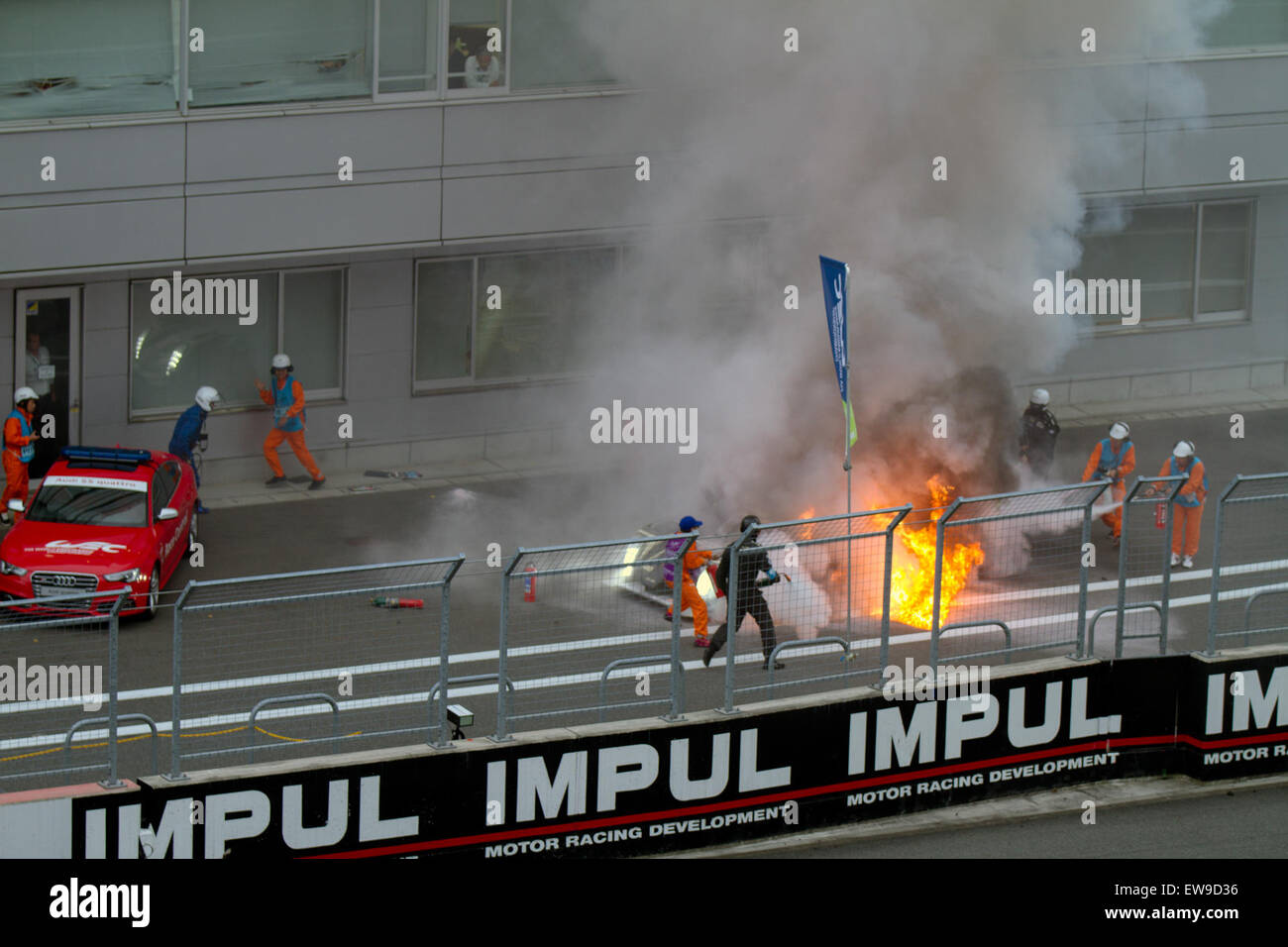 Firefighting course marshals at the 2014 World Endurance Championship ...