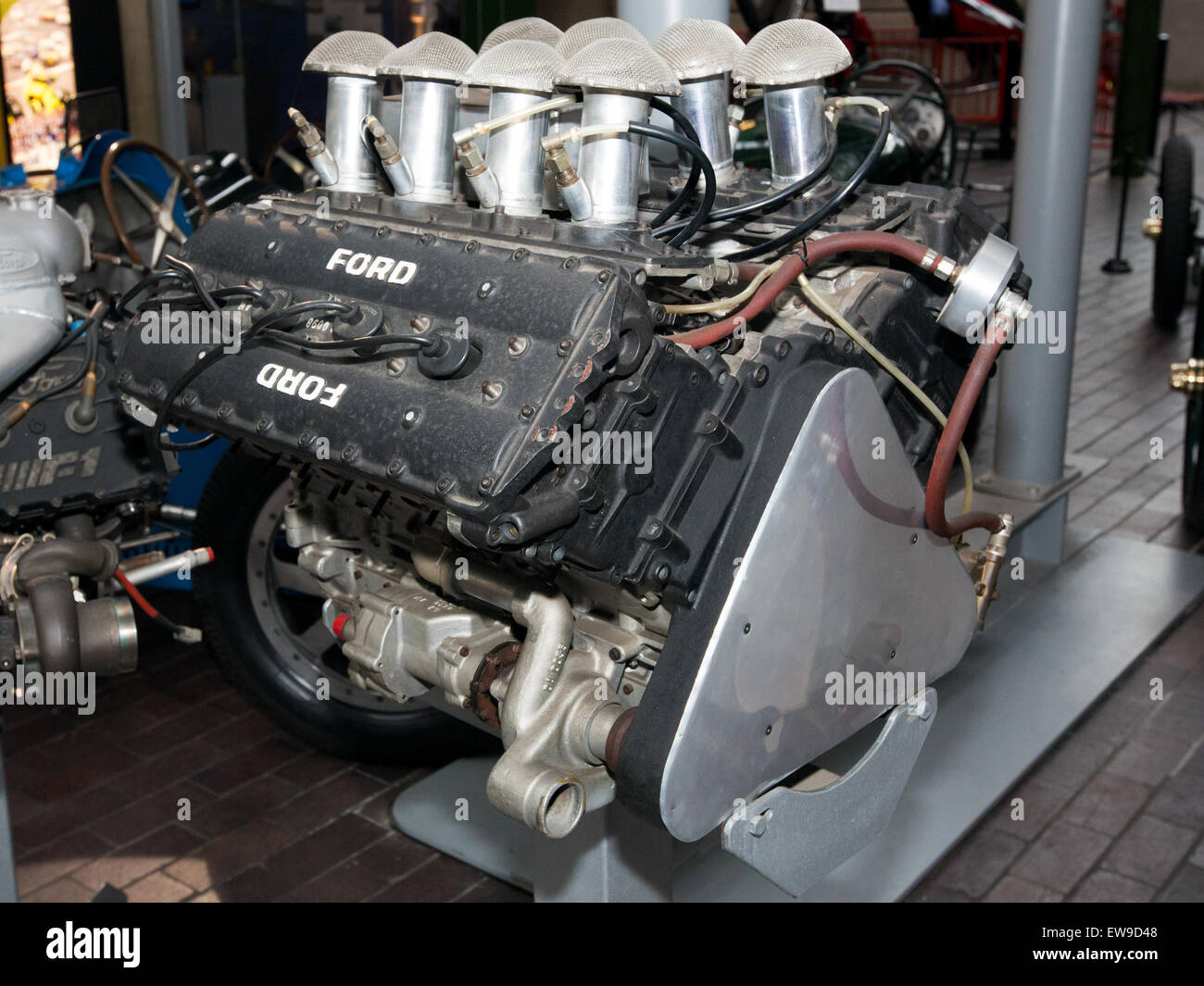 The Ford-Cosworth DFV, displayed at the National Motor Museum in ...