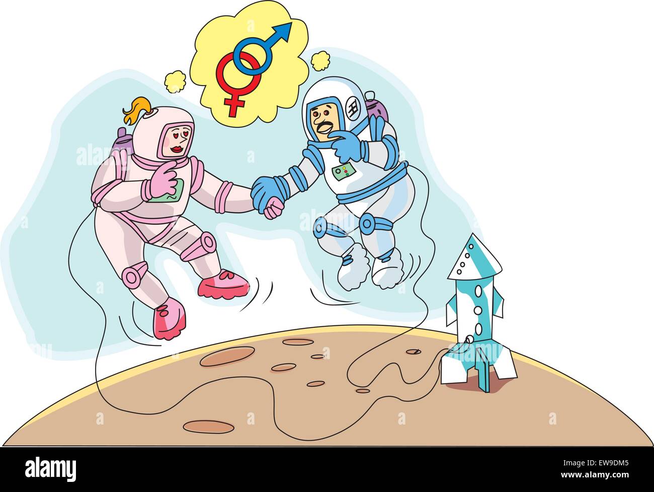 Space walk astronaut Stock Vector Images - Alamy