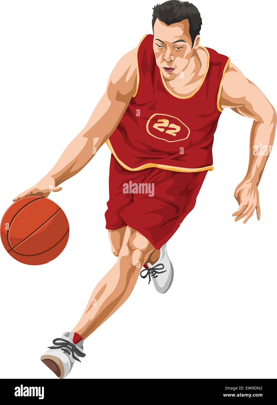 Vector illustration basketball player hi-res stock photography and ...